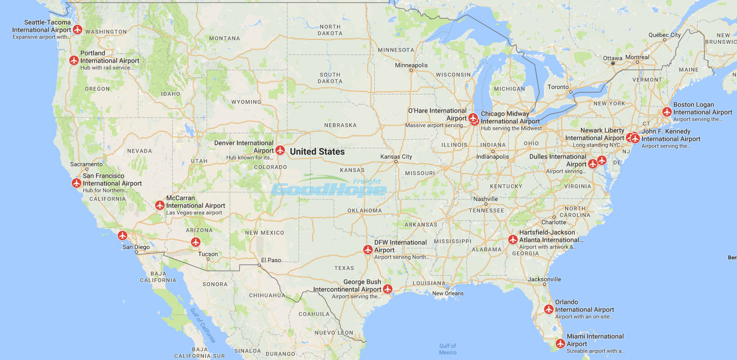 US Airports Map USA Airport Code 3 Letter Airport Codes USA